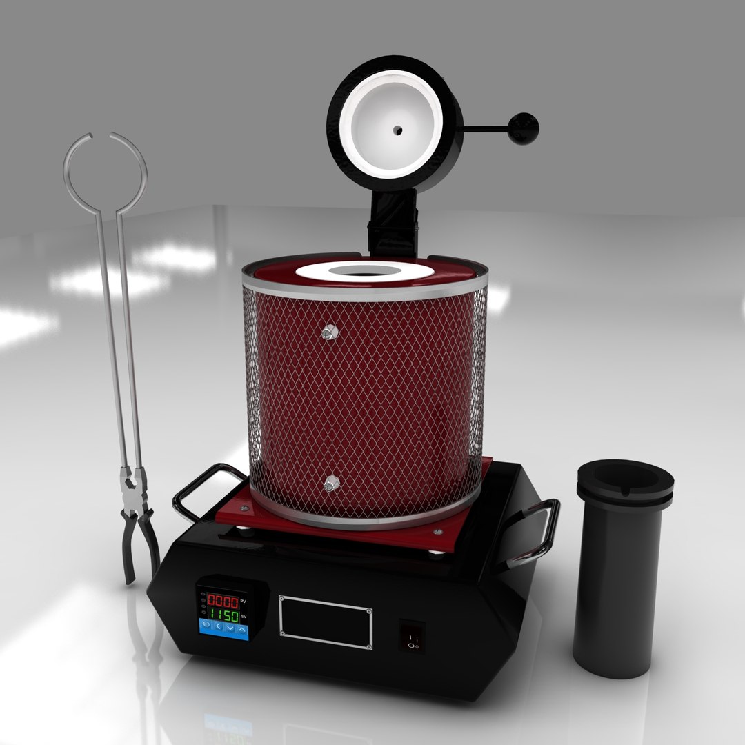 3d model portable metal melting furnace