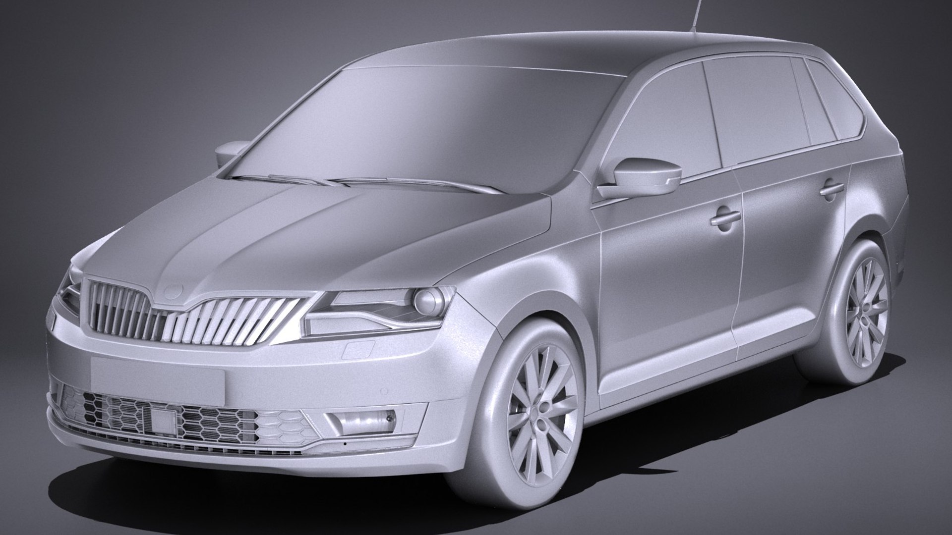 Skoda Rapid Spaceback 3D Model - TurboSquid 1164091