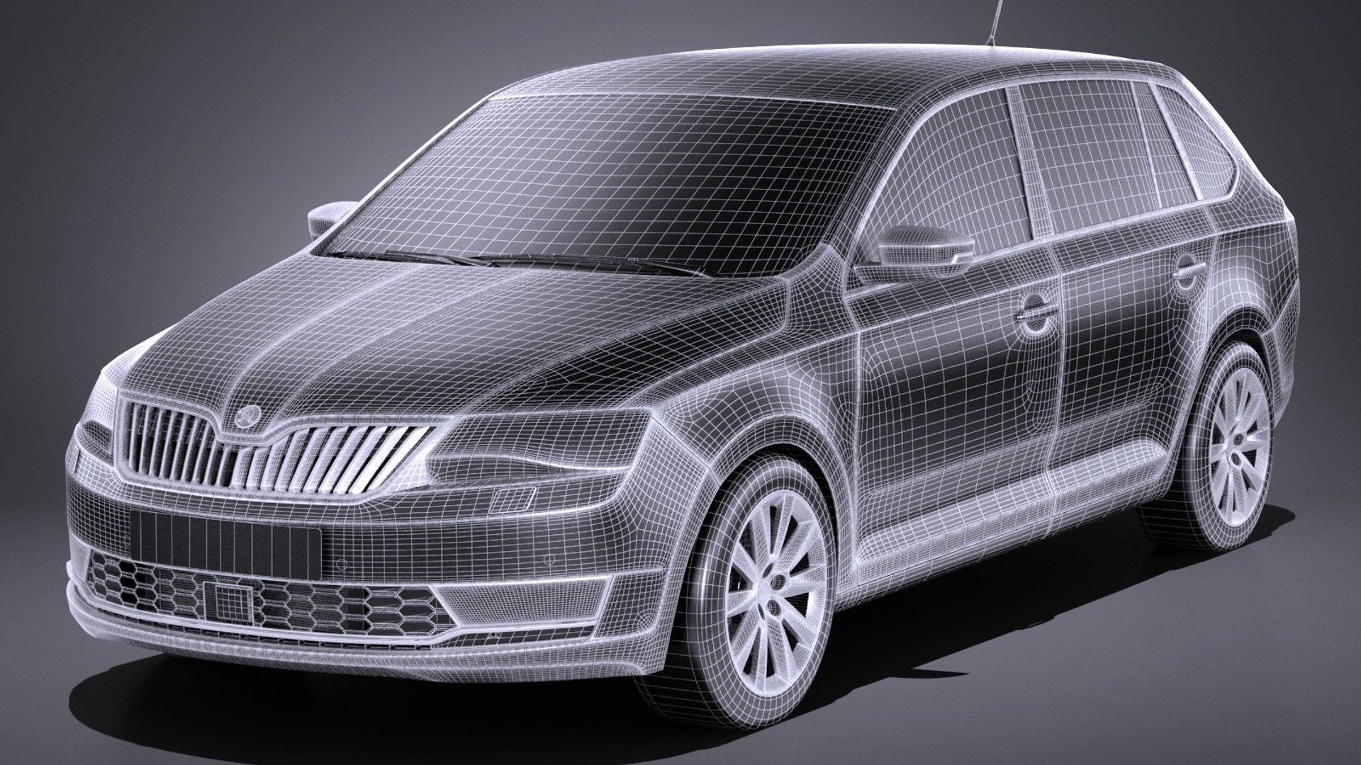 Skoda Rapid Spaceback 3D Model - TurboSquid 1164091