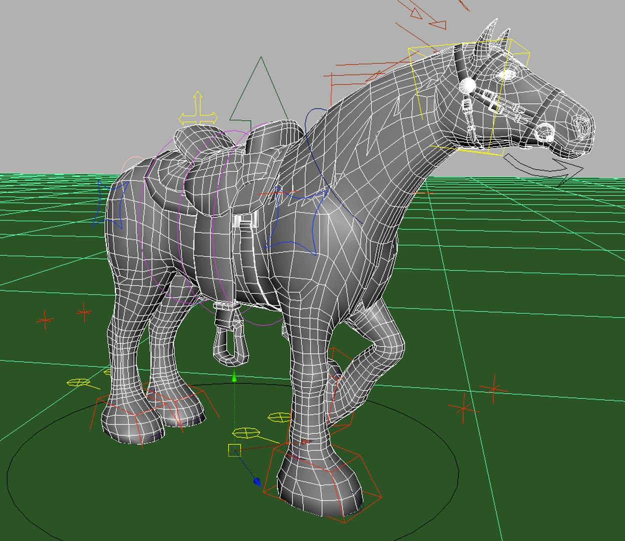 3d model draft horse rigged