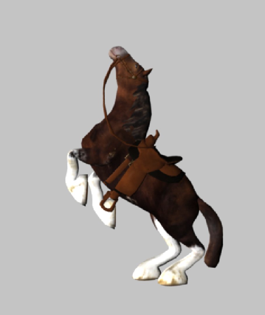 3d model draft horse rigged
