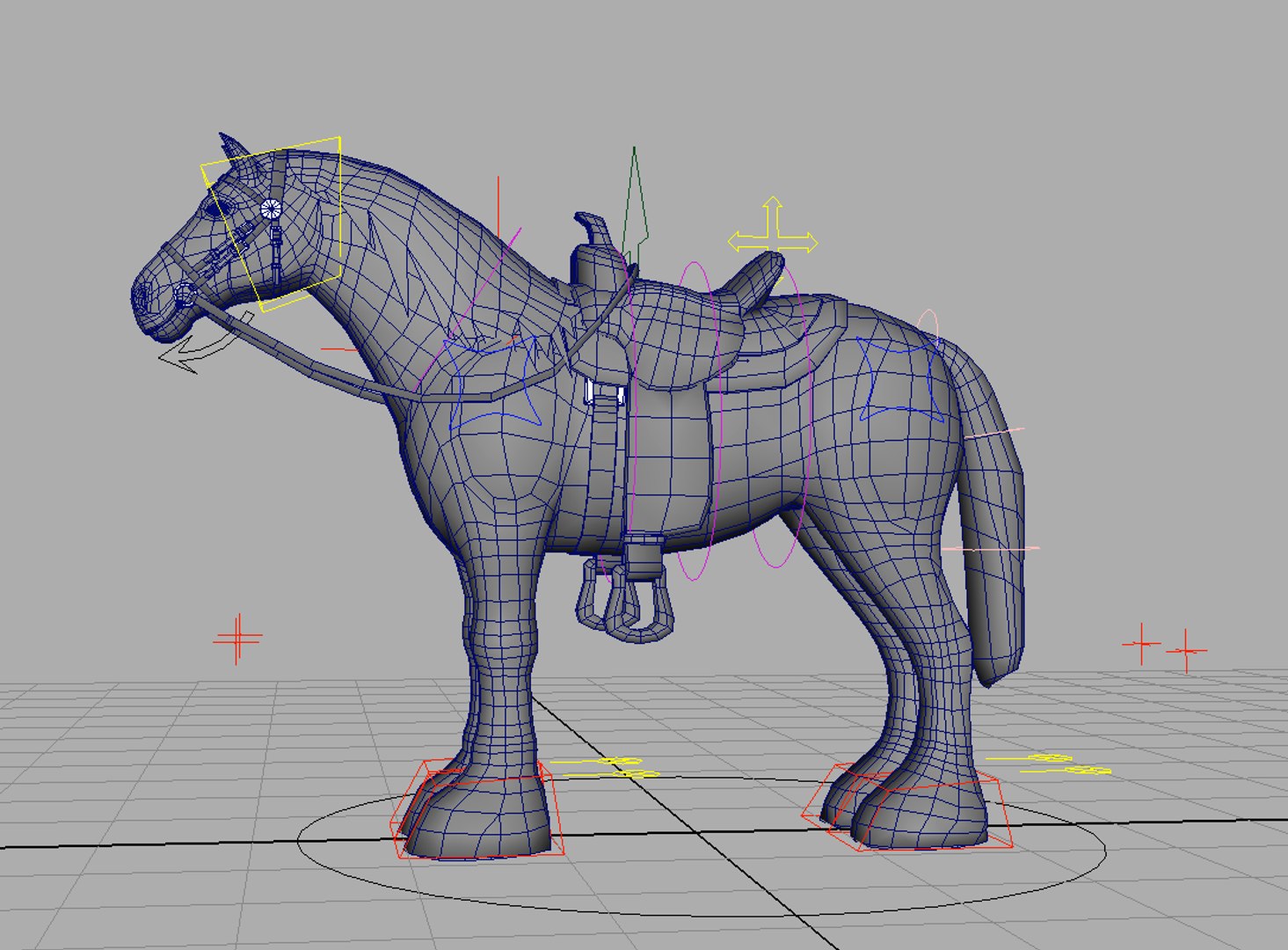 3d model draft horse rigged