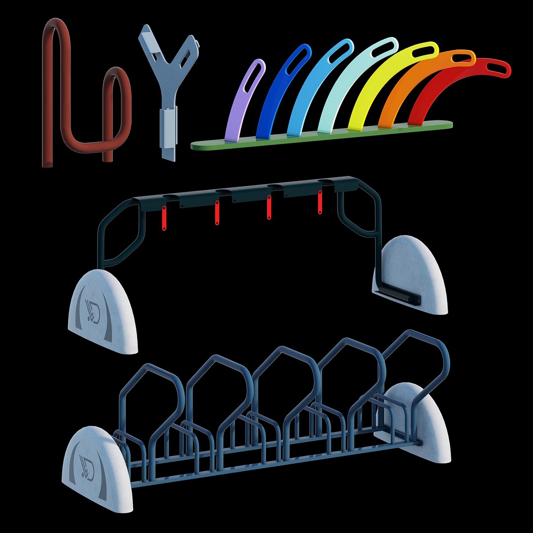 Bike Rack 3D Model - TurboSquid 2412457