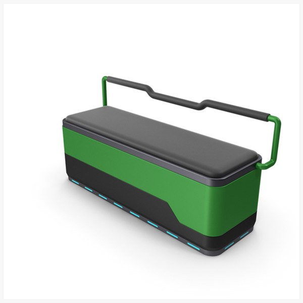 modelo 3d Elemento de mobiliario de interior de ciencia ficción verde ...