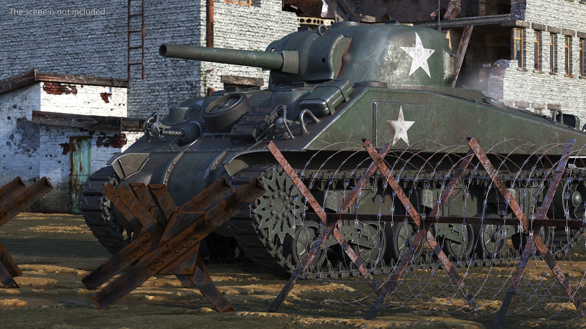 M4 Sherman Combat Tank On Battlefield 3D - TurboSquid 2265713