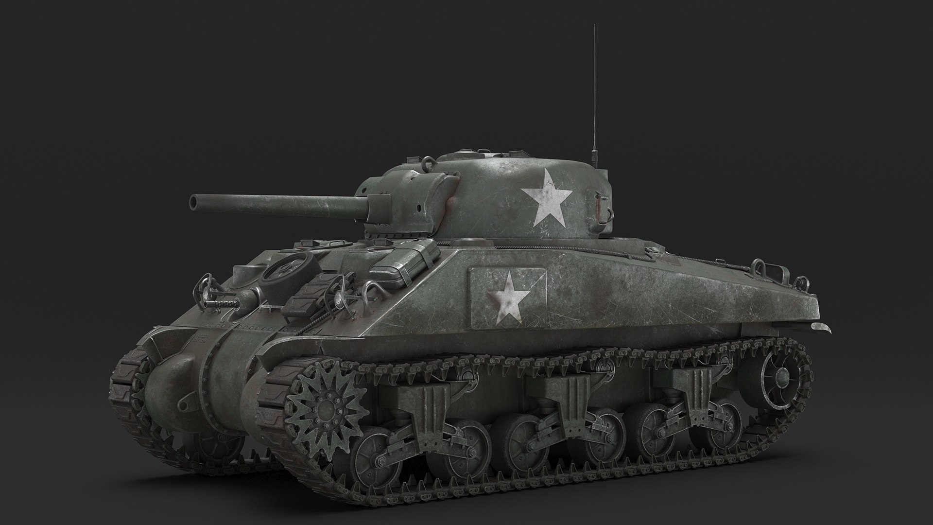 M4 Sherman Combat Tank On Battlefield 3D - TurboSquid 2265713