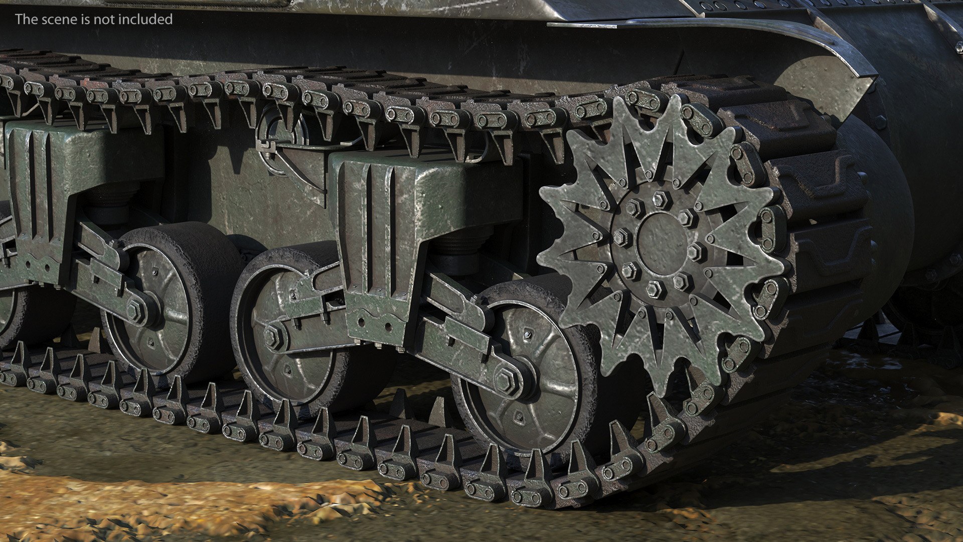 M4 Sherman Combat Tank On Battlefield 3D - TurboSquid 2265713