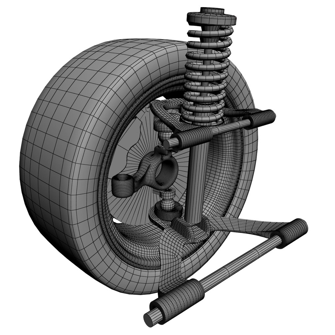 3d Riging Suspension Animation Wheel