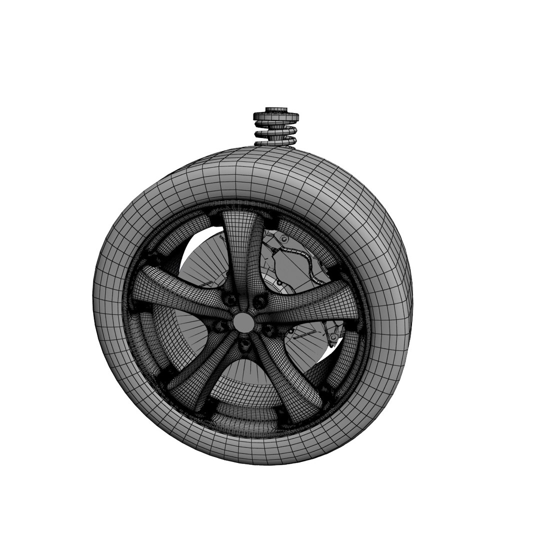 3d Riging Suspension Animation Wheel