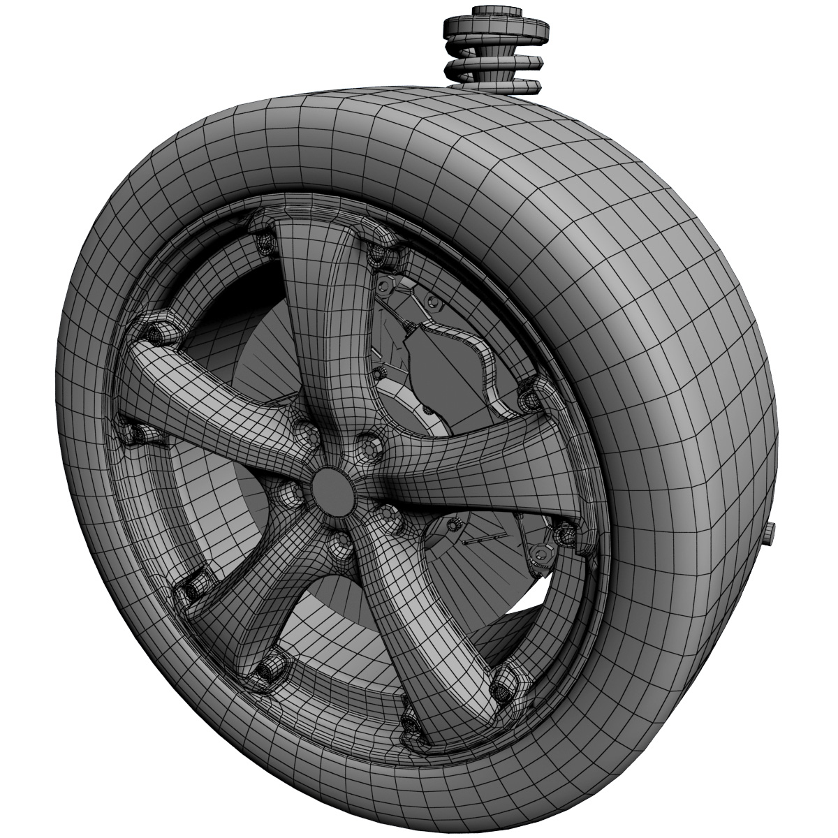 3d riging suspension animation wheel