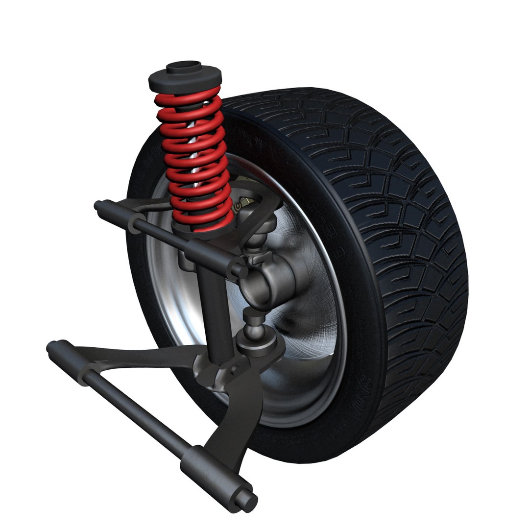 3d Riging Suspension Animation Wheel