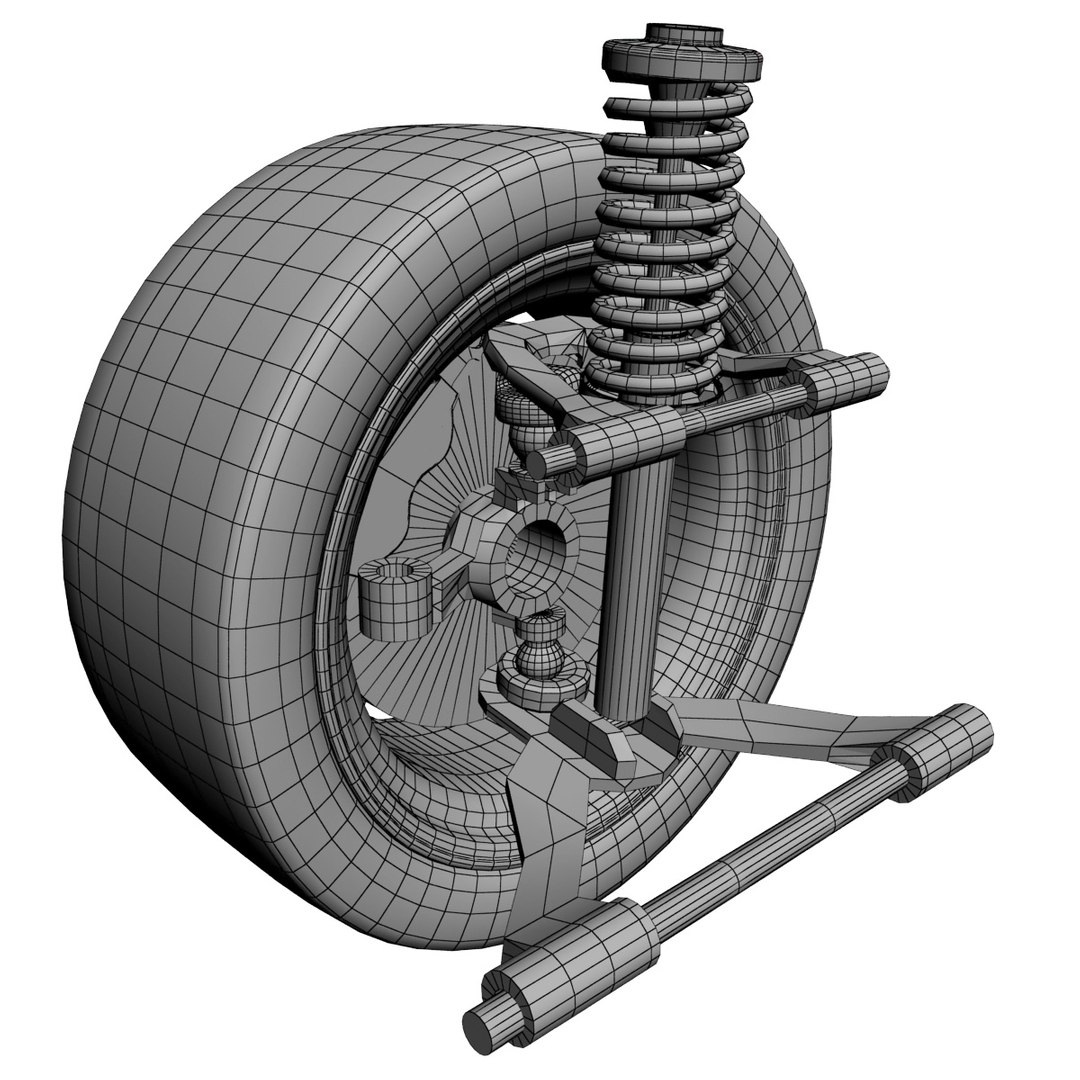 3d Riging Suspension Animation Wheel