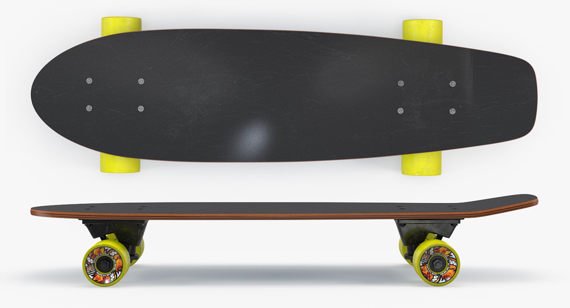 3D skateboards kicktail longboard - TurboSquid 1210208