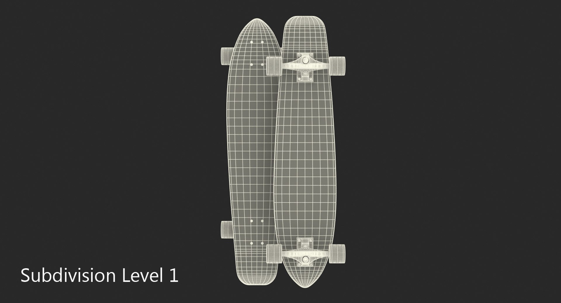 3D skateboards kicktail longboard - TurboSquid 1210208