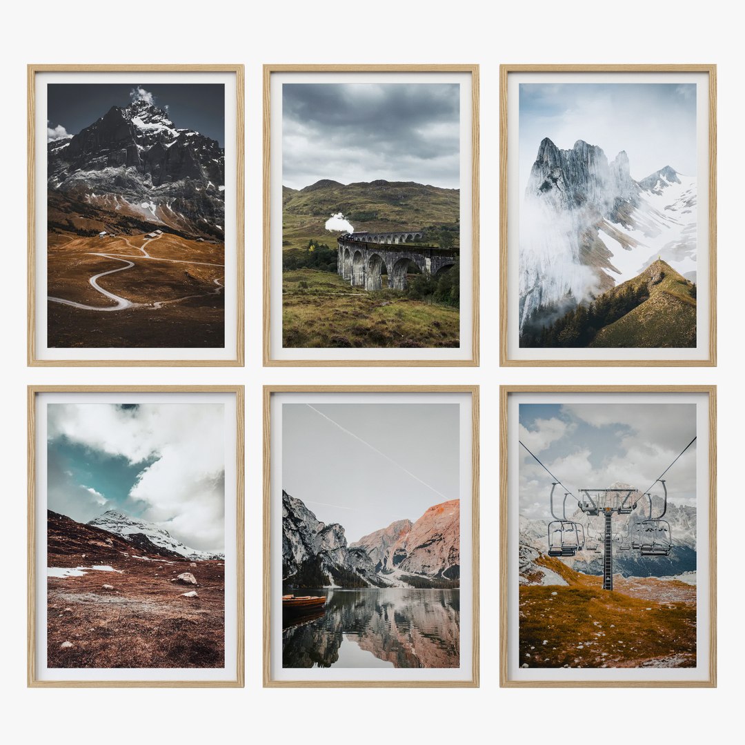 Juniqe mountains 3D model - TurboSquid 1693965