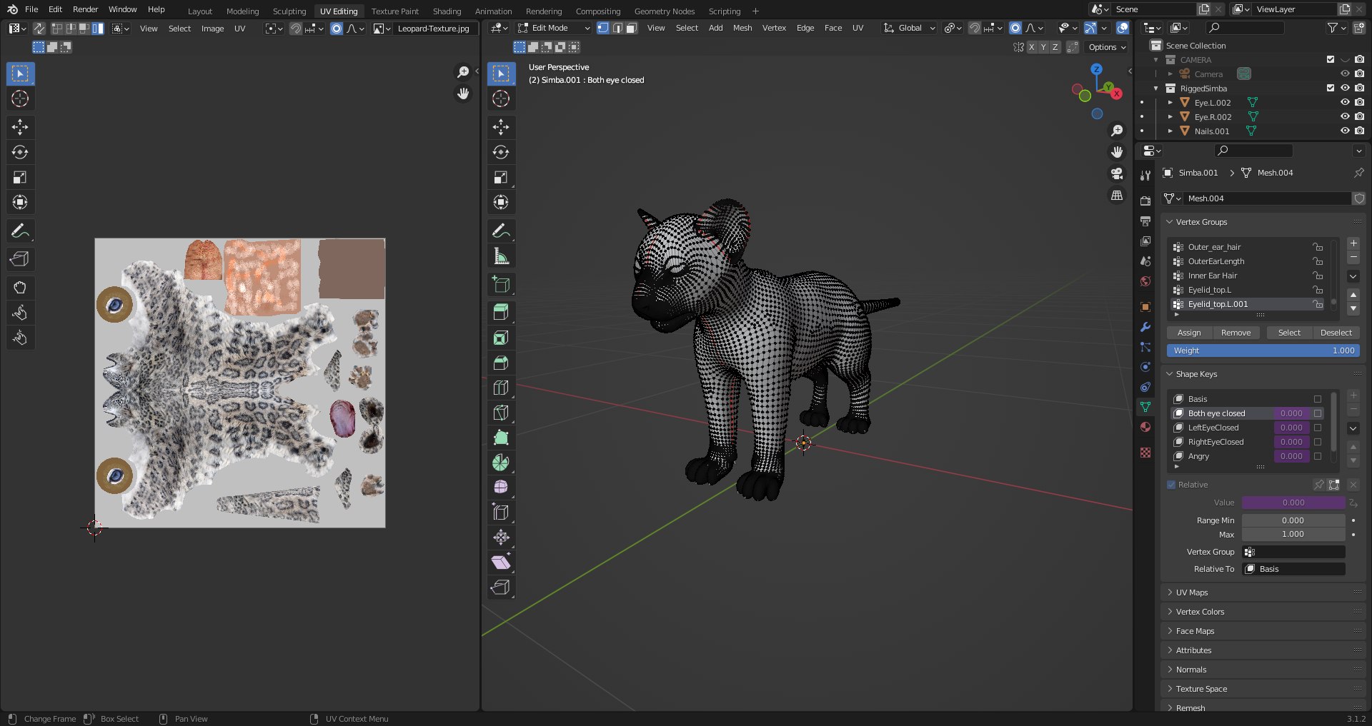 3D Fur Baby Snow Leopard Rigged In Blender - TurboSquid 2026479