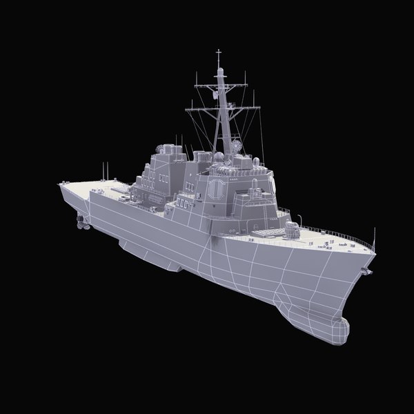 3d uss ddg51 destroyer navy ships model