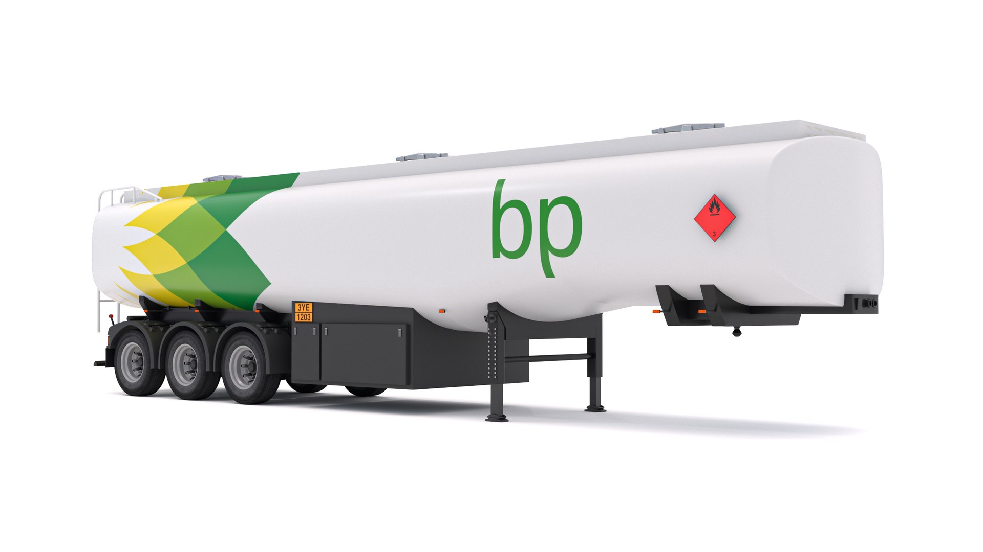 3D BP Fuel Semi Tank Trailer - TurboSquid 2331578