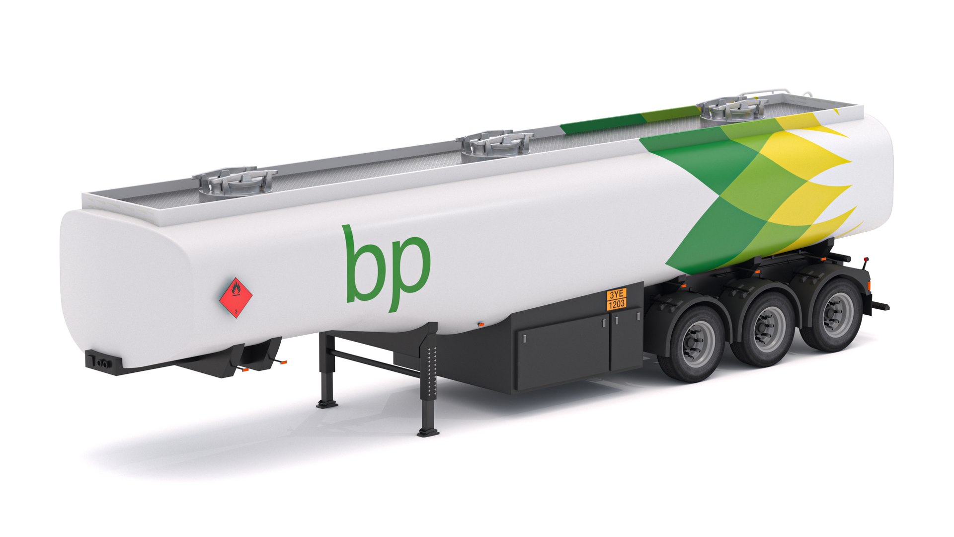 3D BP Fuel Semi Tank Trailer - TurboSquid 2331578
