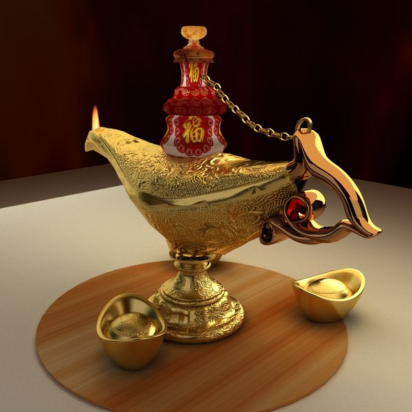 3d model chinese magic lamp