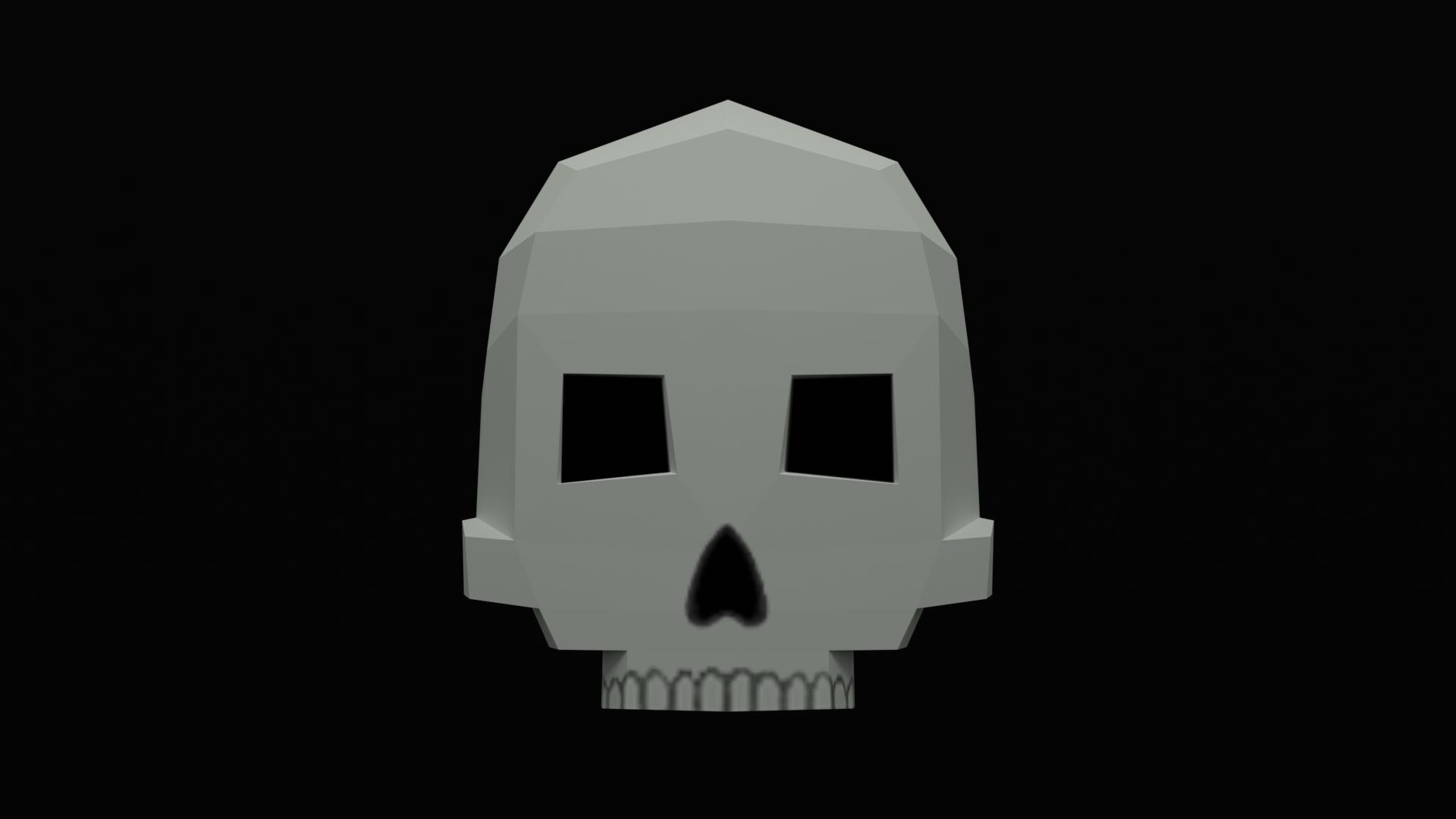 3D Low Poly Skull - TurboSquid 2228286