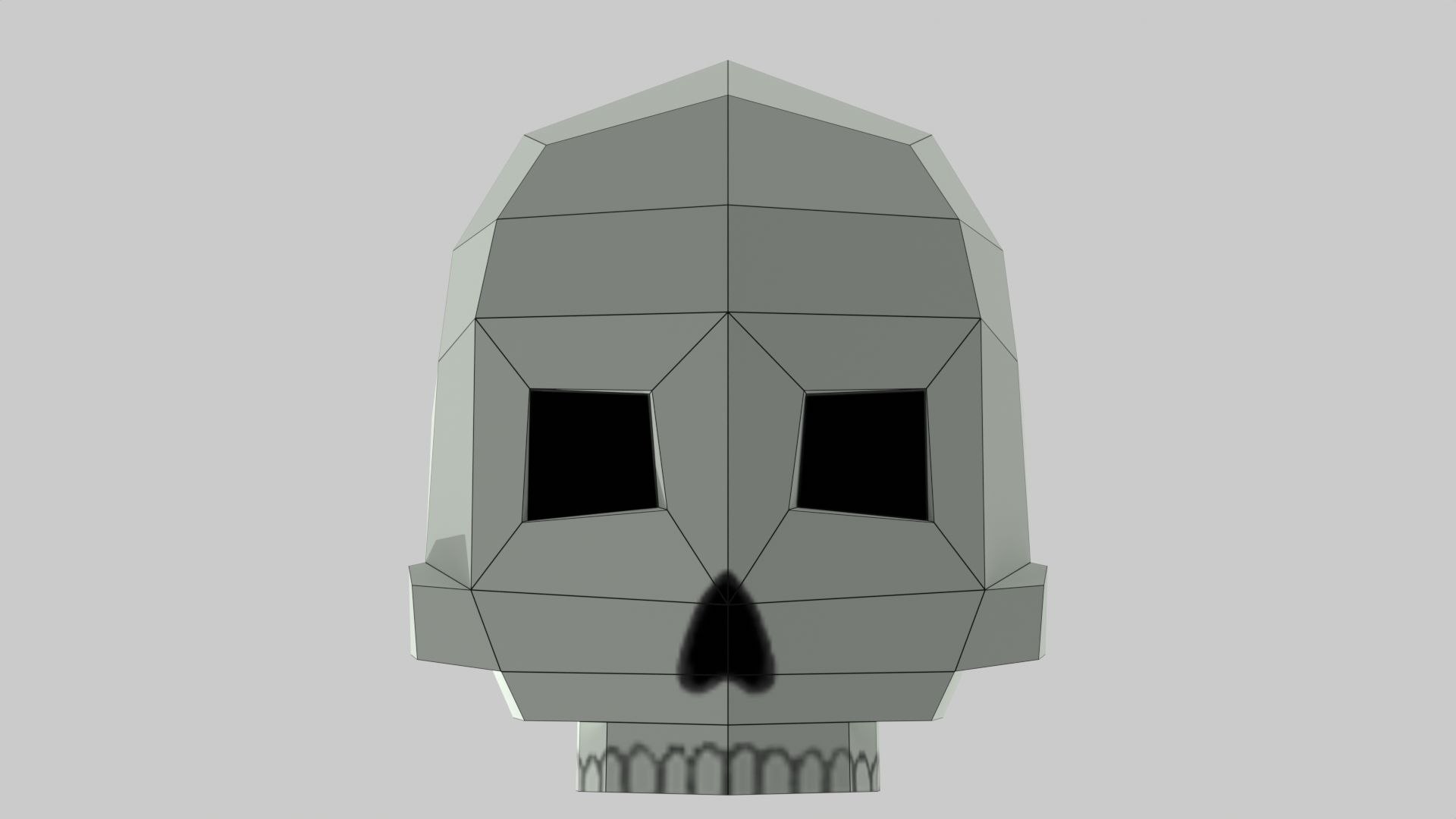 3D Low Poly Skull - TurboSquid 2228286