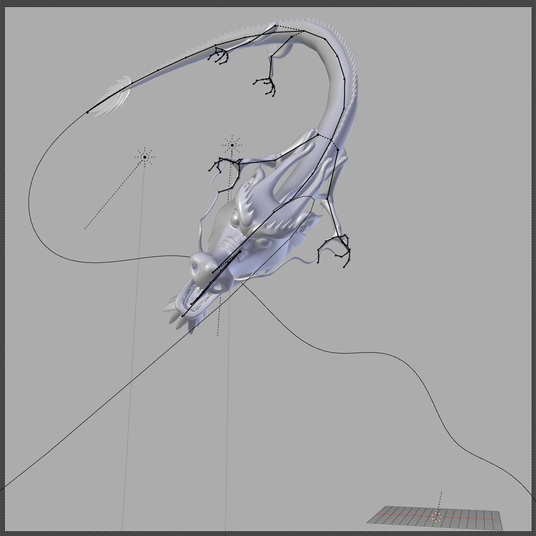 Gold Rigging Dragon Col 3d Model