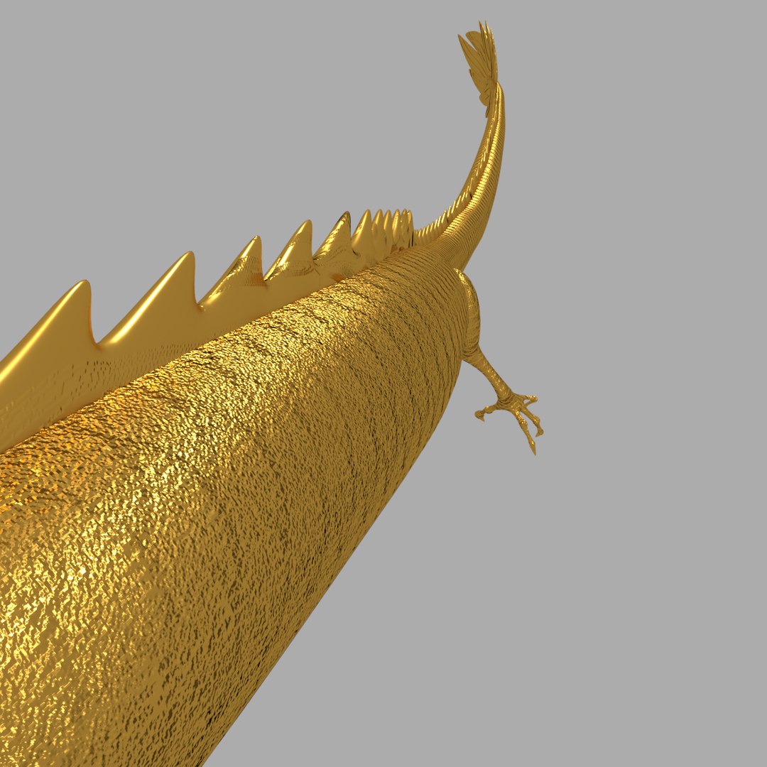 gold rigging dragon col 3d model