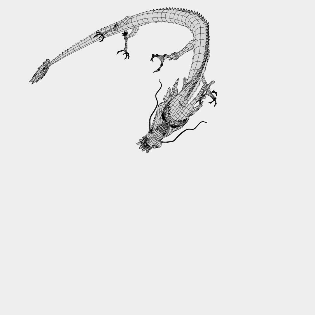 gold rigging dragon col 3d model