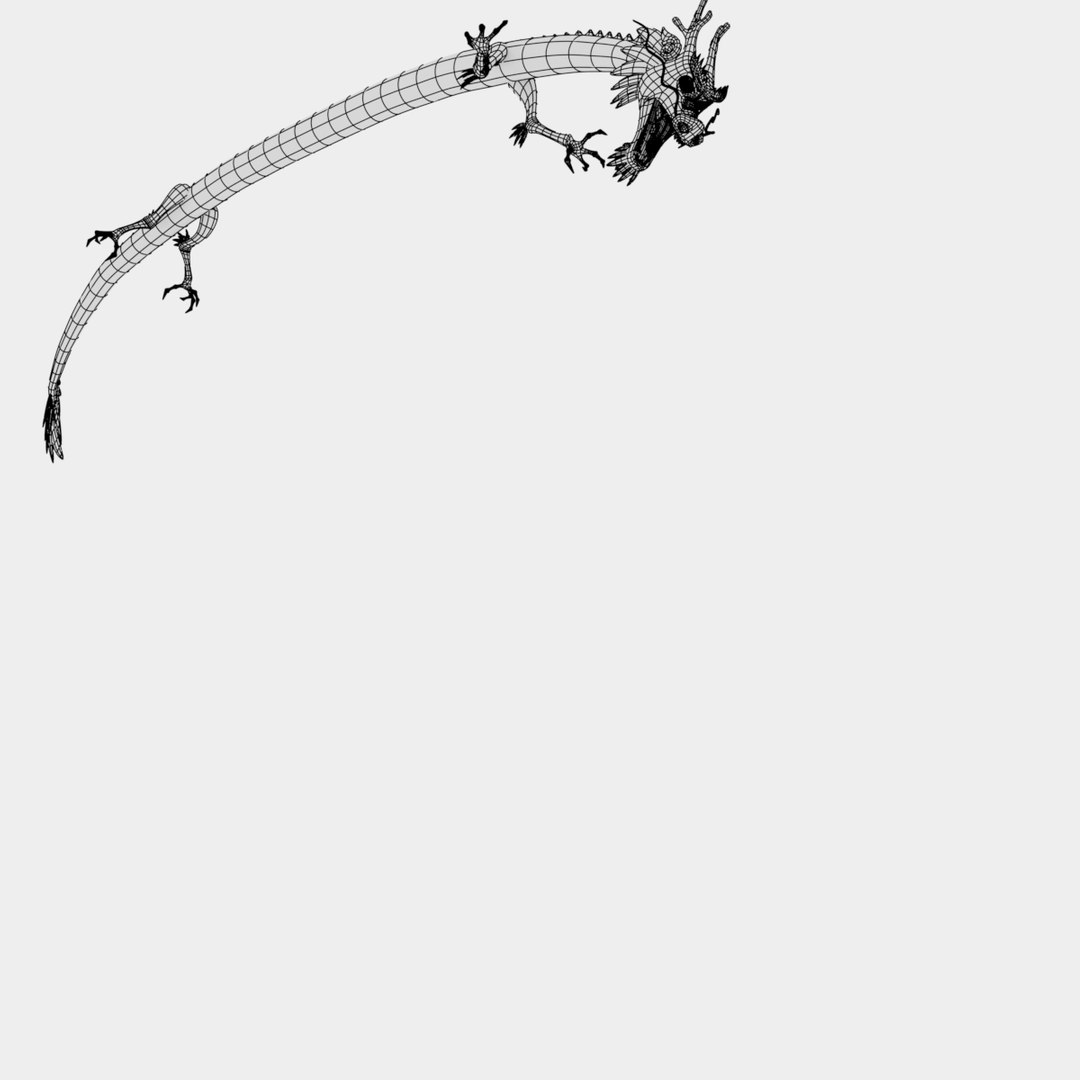 gold rigging dragon col 3d model