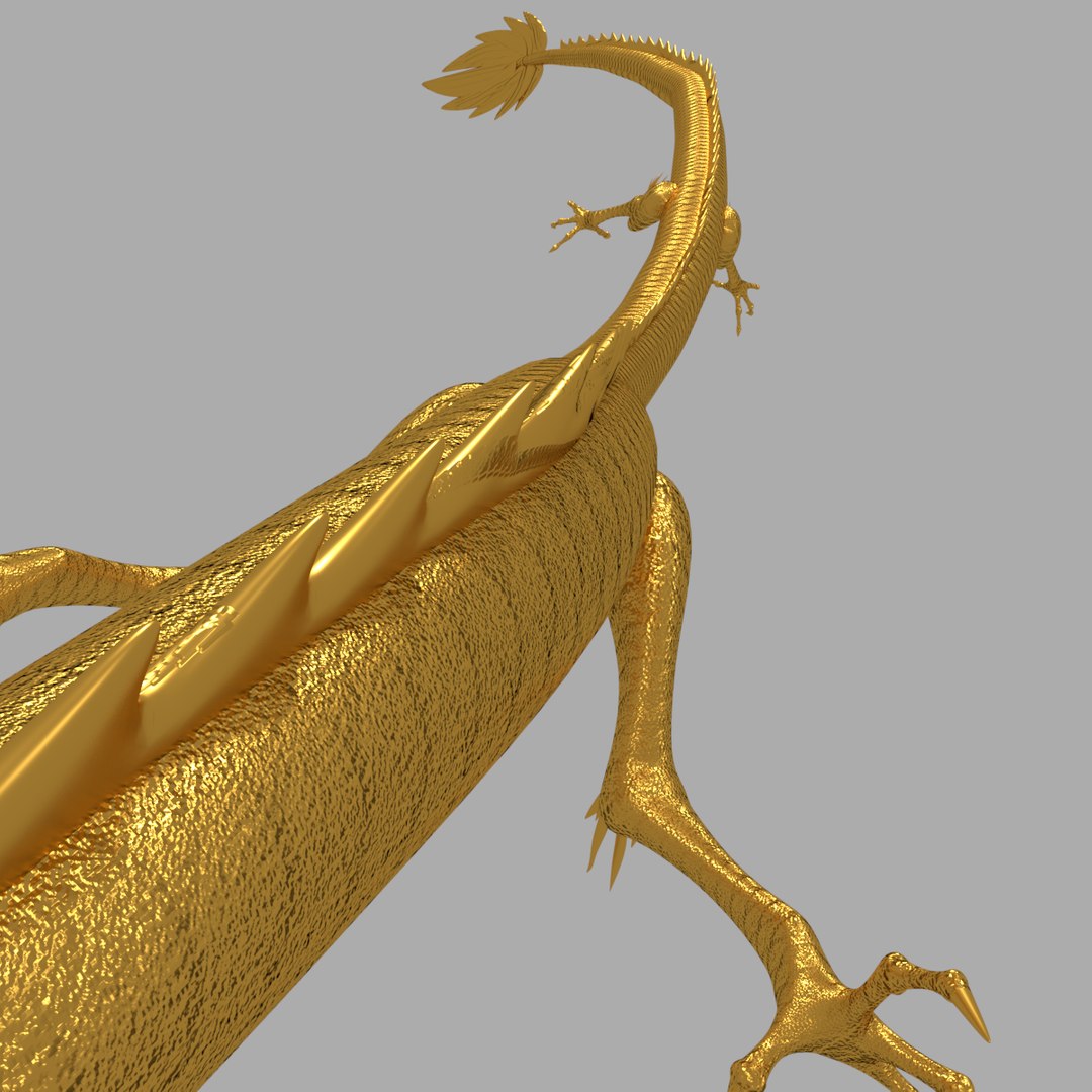 gold rigging dragon col 3d model