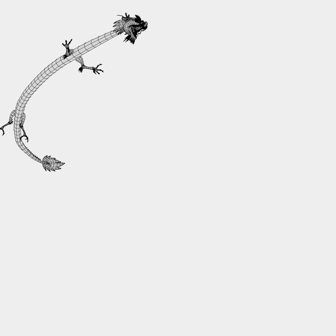 gold rigging dragon col 3d model