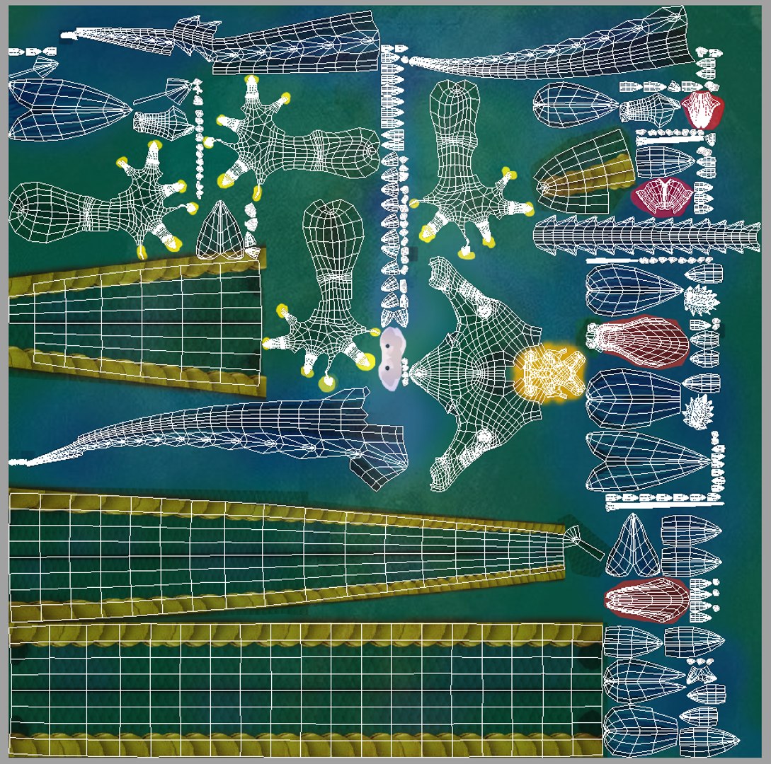 Gold Rigging Dragon Col 3d Model