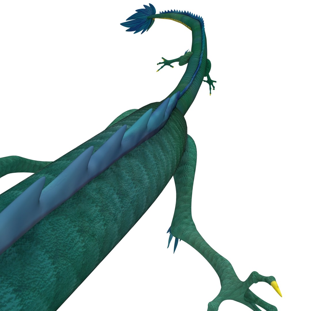 gold rigging dragon col 3d model