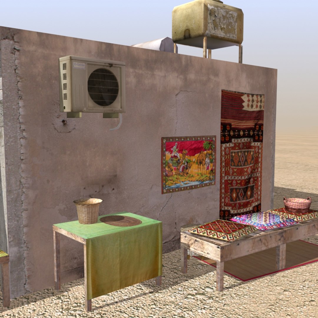 3d Model Arab Store Shops