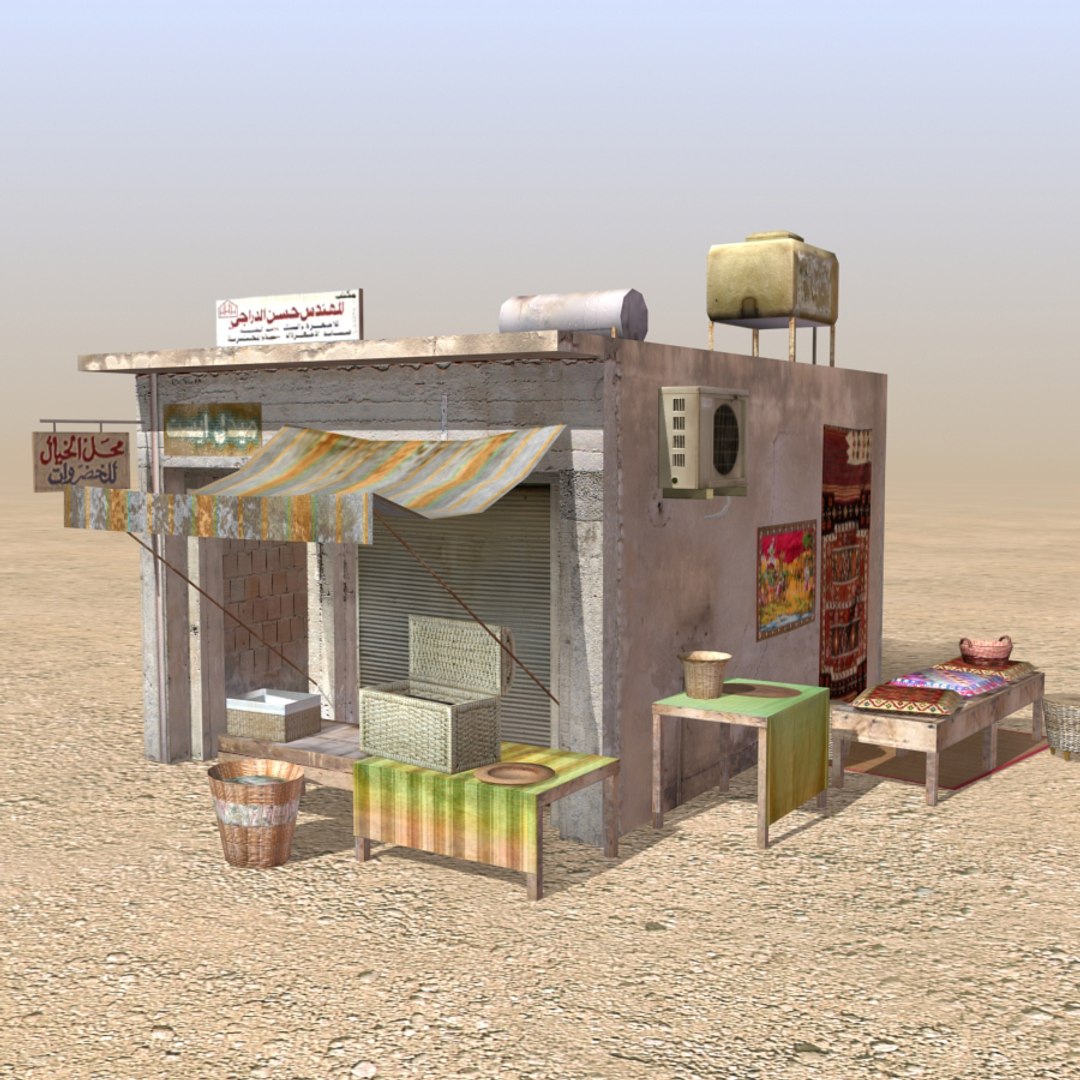3d model arab store shops