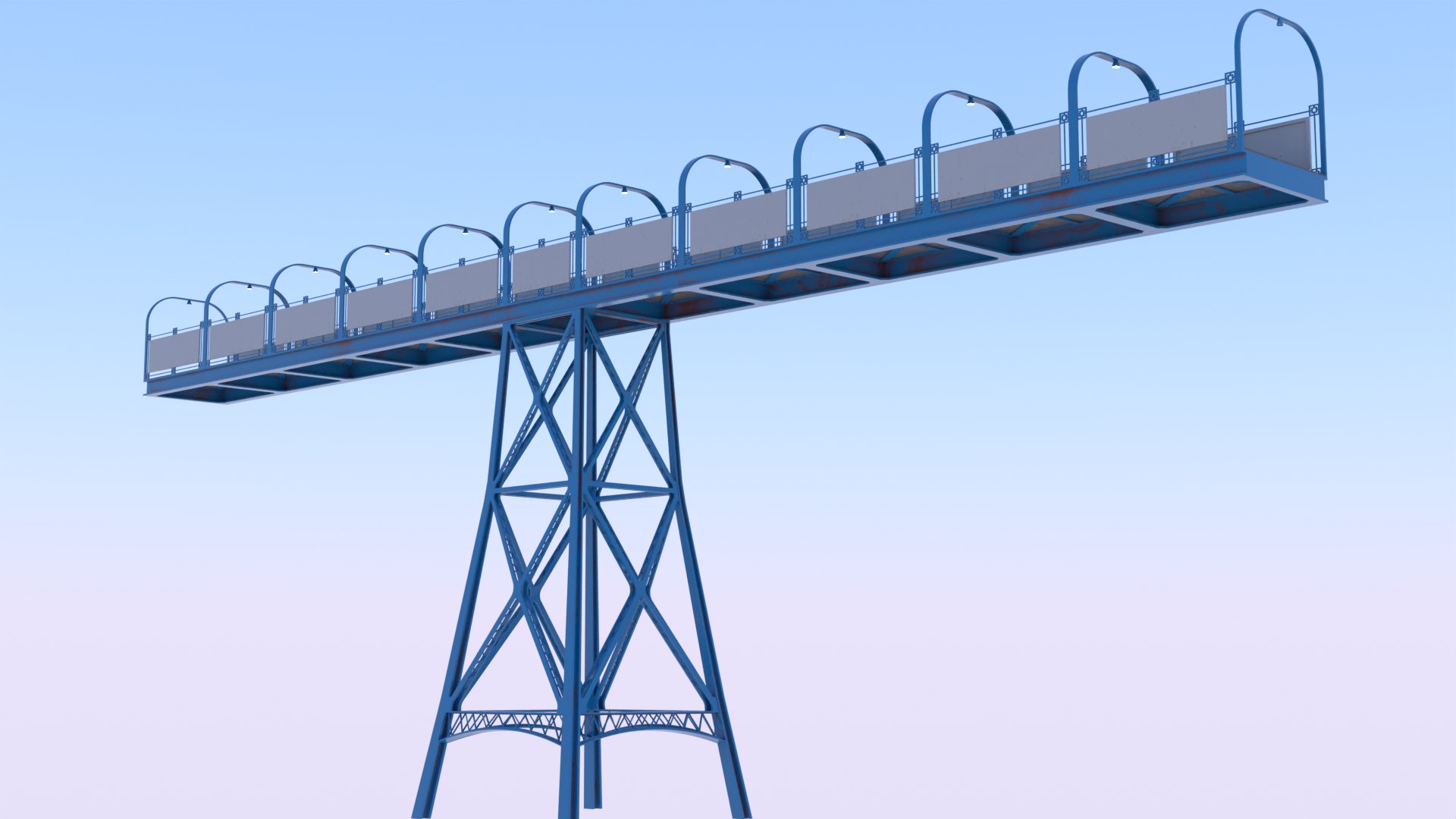 3D Pedestrian Bridge Segment PBR 3 Model - TurboSquid 2287499