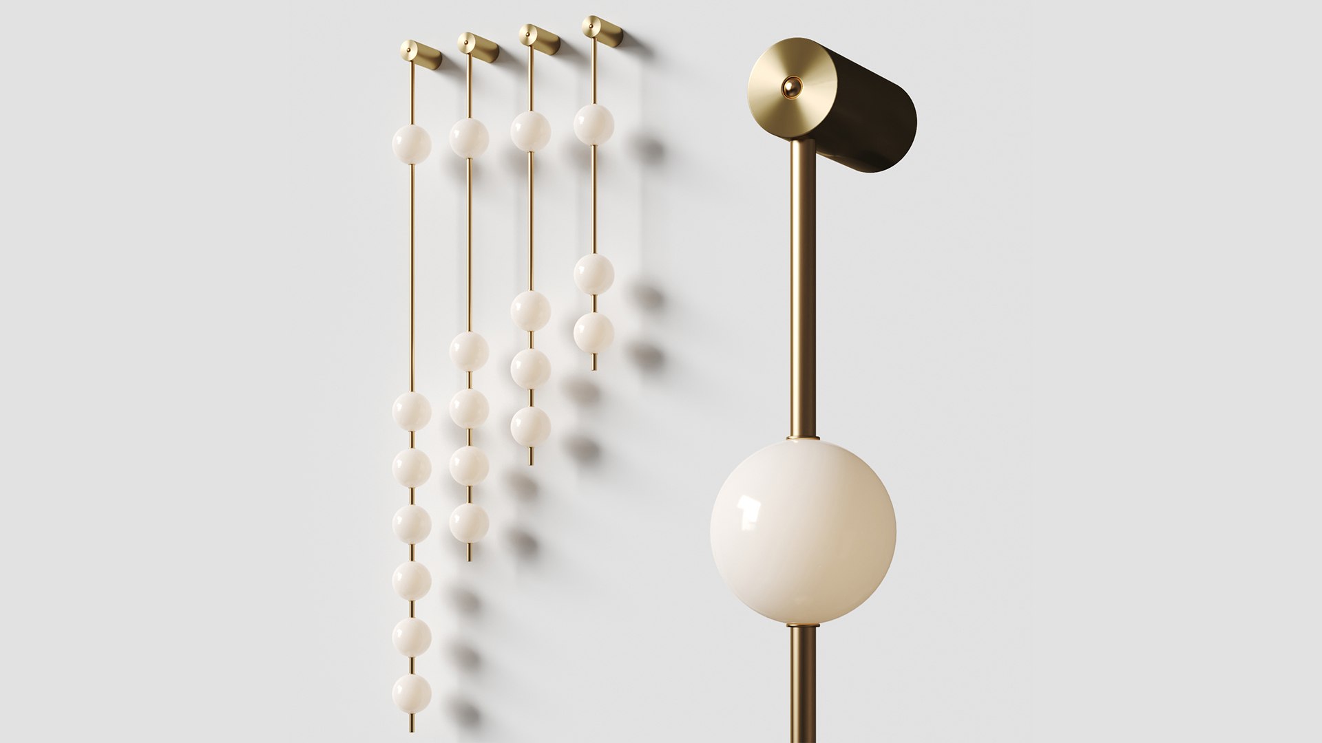 Vakker Light Vertical Balls Wall Lamp 3D Model - TurboSquid 2171782