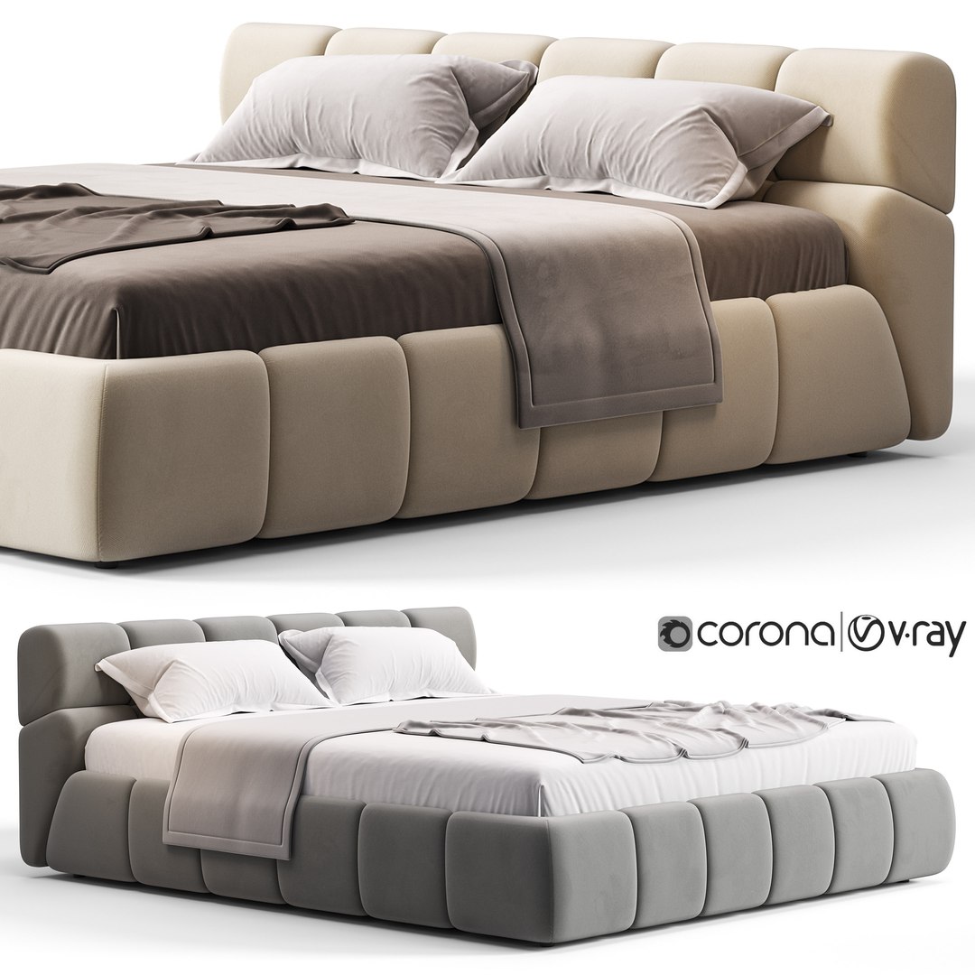 3D B B ITALIA Tufty Bed Model - TurboSquid 2319755