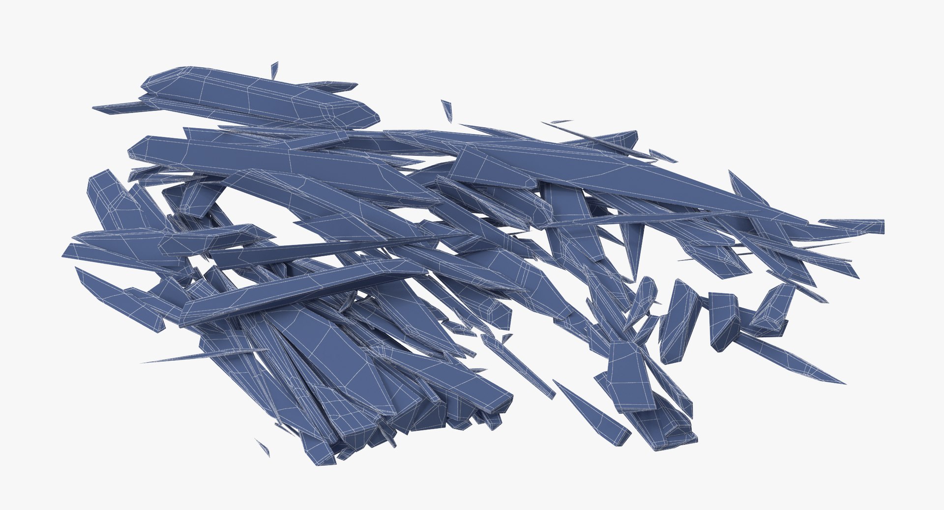 3d Splintered Wood 01 Model