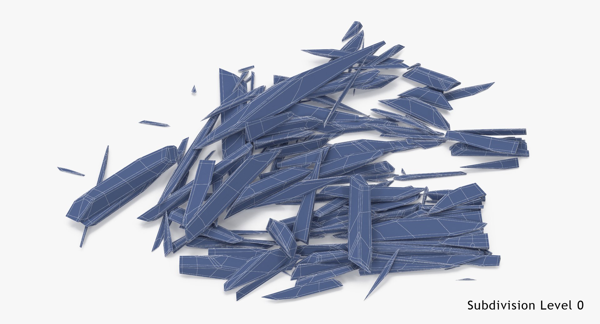 3d Splintered Wood 01 Model