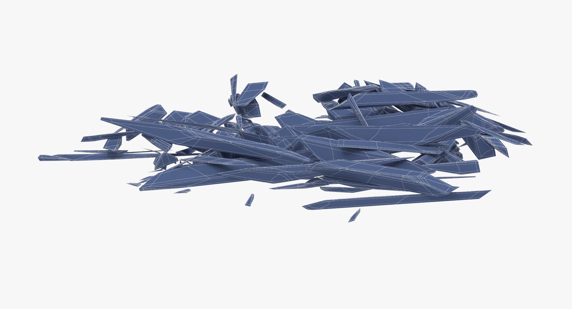 3d Splintered Wood 01 Model