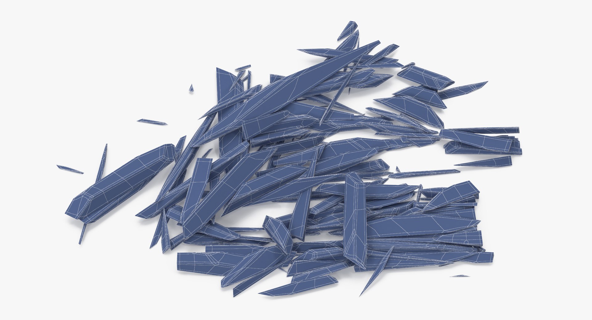 3d Splintered Wood 01 Model