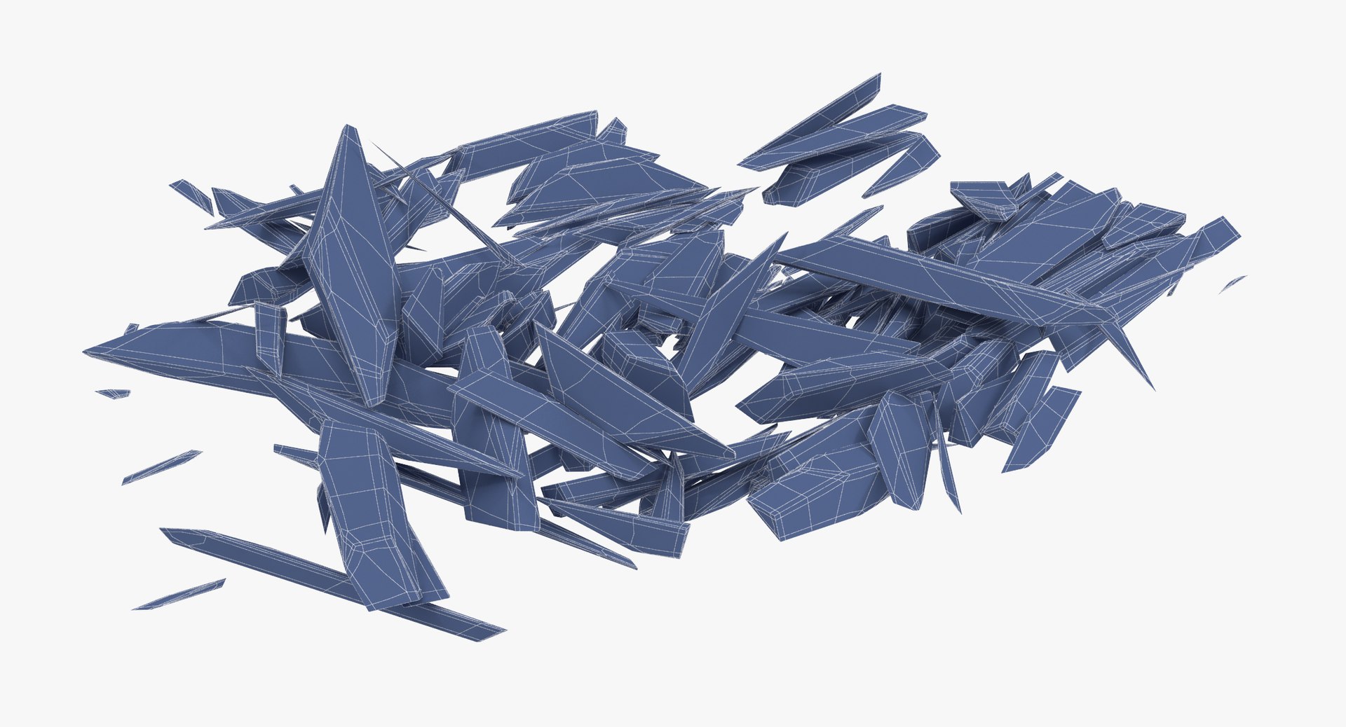 3d Splintered Wood 01 Model