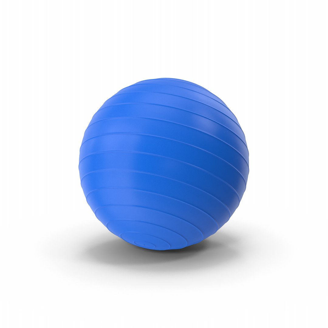 3D Blue Exercise Ball - TurboSquid 2147847
