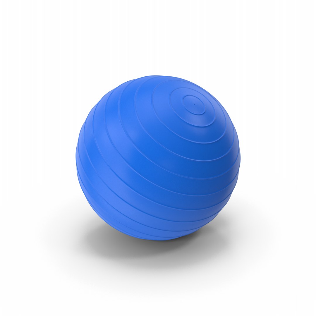 3D Blue Exercise Ball - TurboSquid 2147847