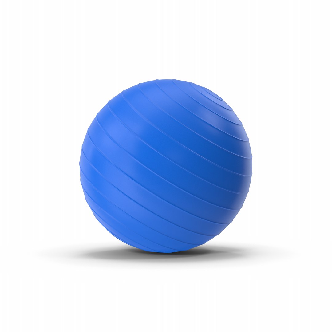 3D Blue Exercise Ball - TurboSquid 2147847