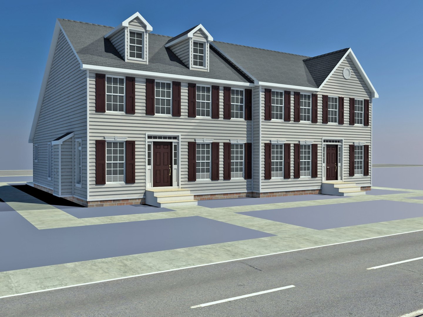 Row Houses 3d Ma