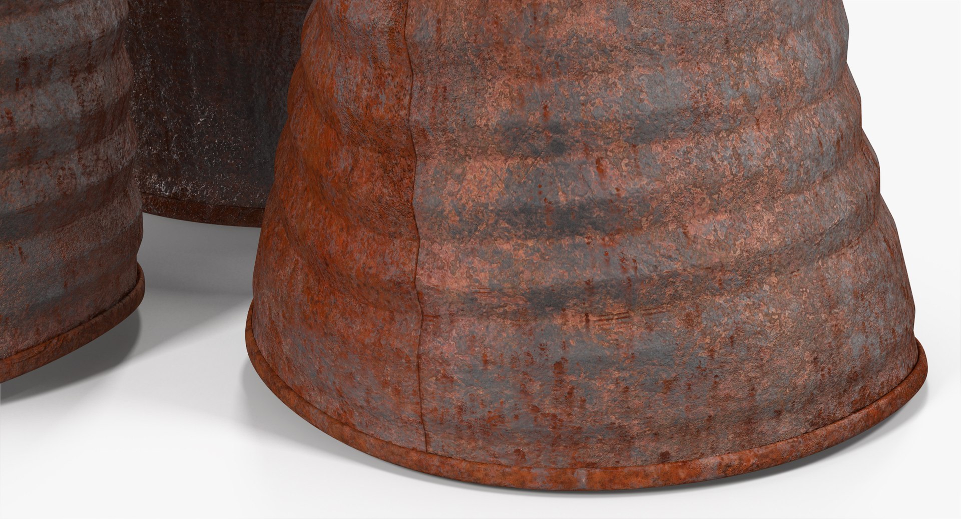 Tin Cans Open Rusty 3d Model