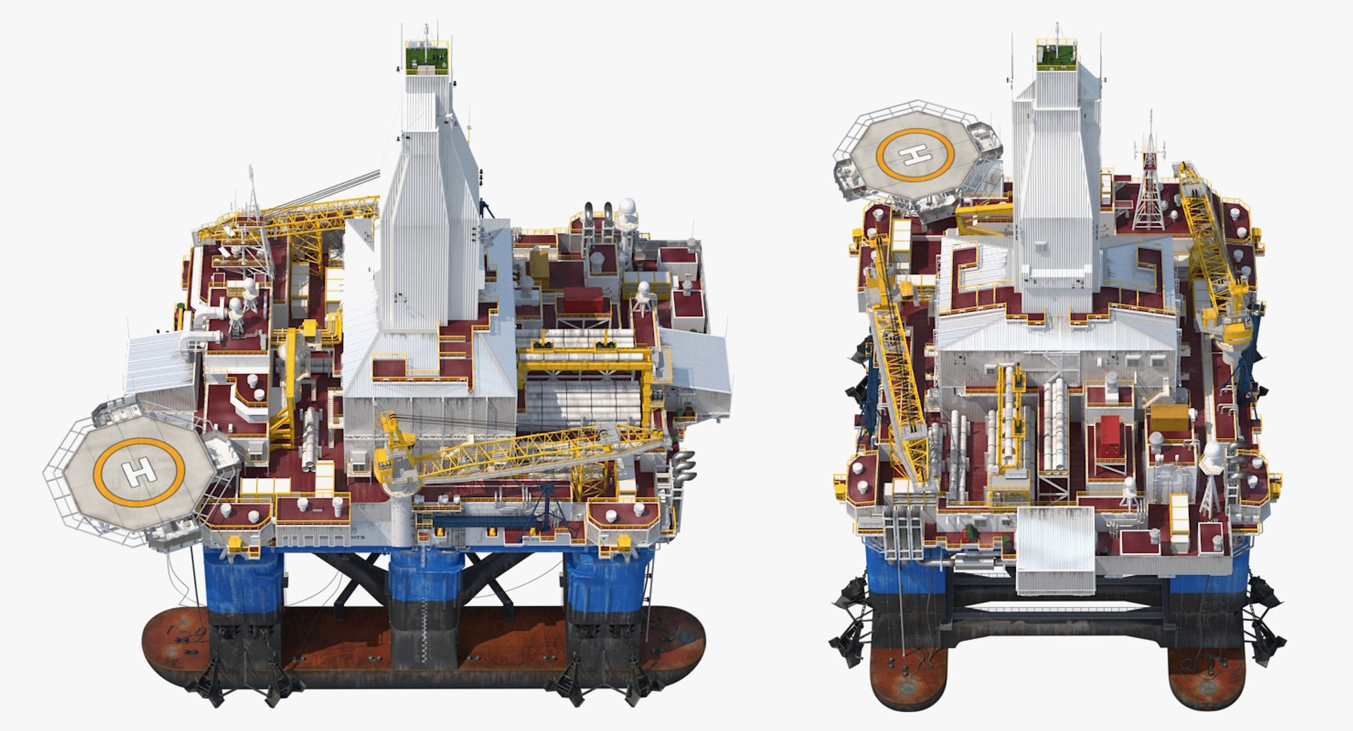 3D drilling rig model - TurboSquid 1251326